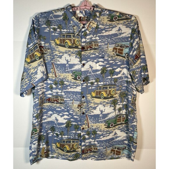 reyn spooner | Shirts | Reyn Spooner Hawaiian Shirt Men Art Of Eddy Y Xxl Surf Vintage Cars Euc ...